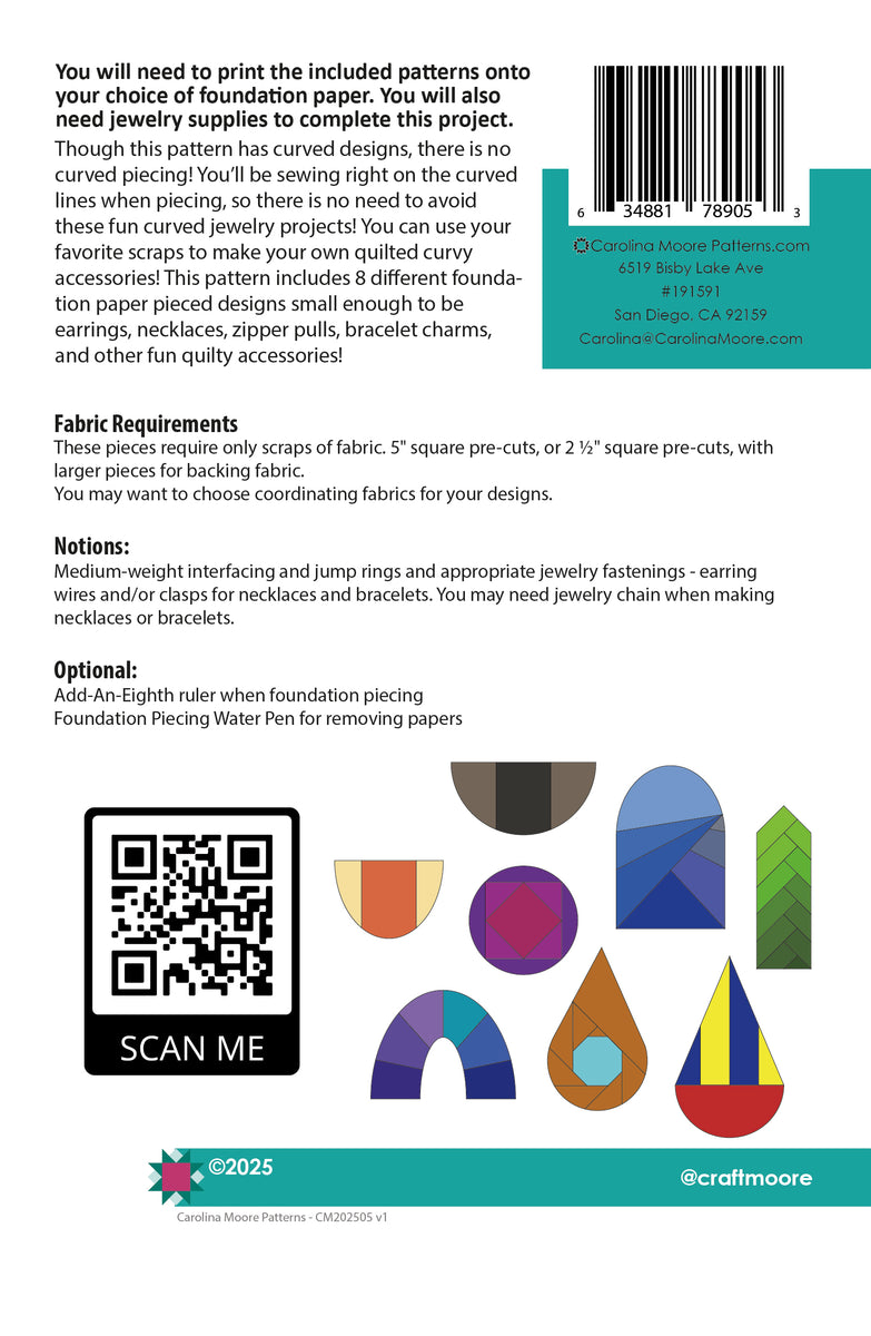 Quilted Jewelry Volume 2 - Digital Download Pattern – Carolina Moore