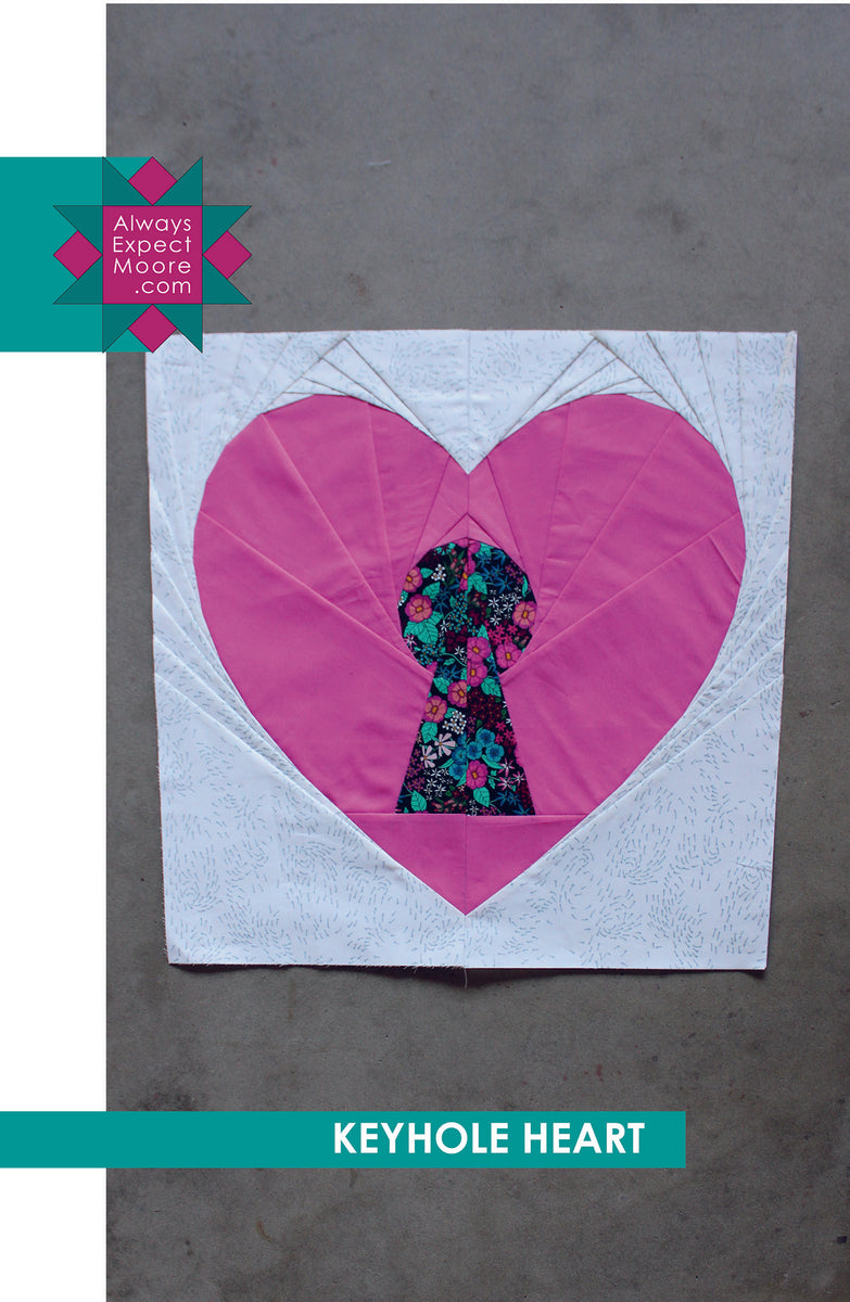 Keyhole Heart - Foundation Pieced Heart (Digital Download) – Carolina Moore