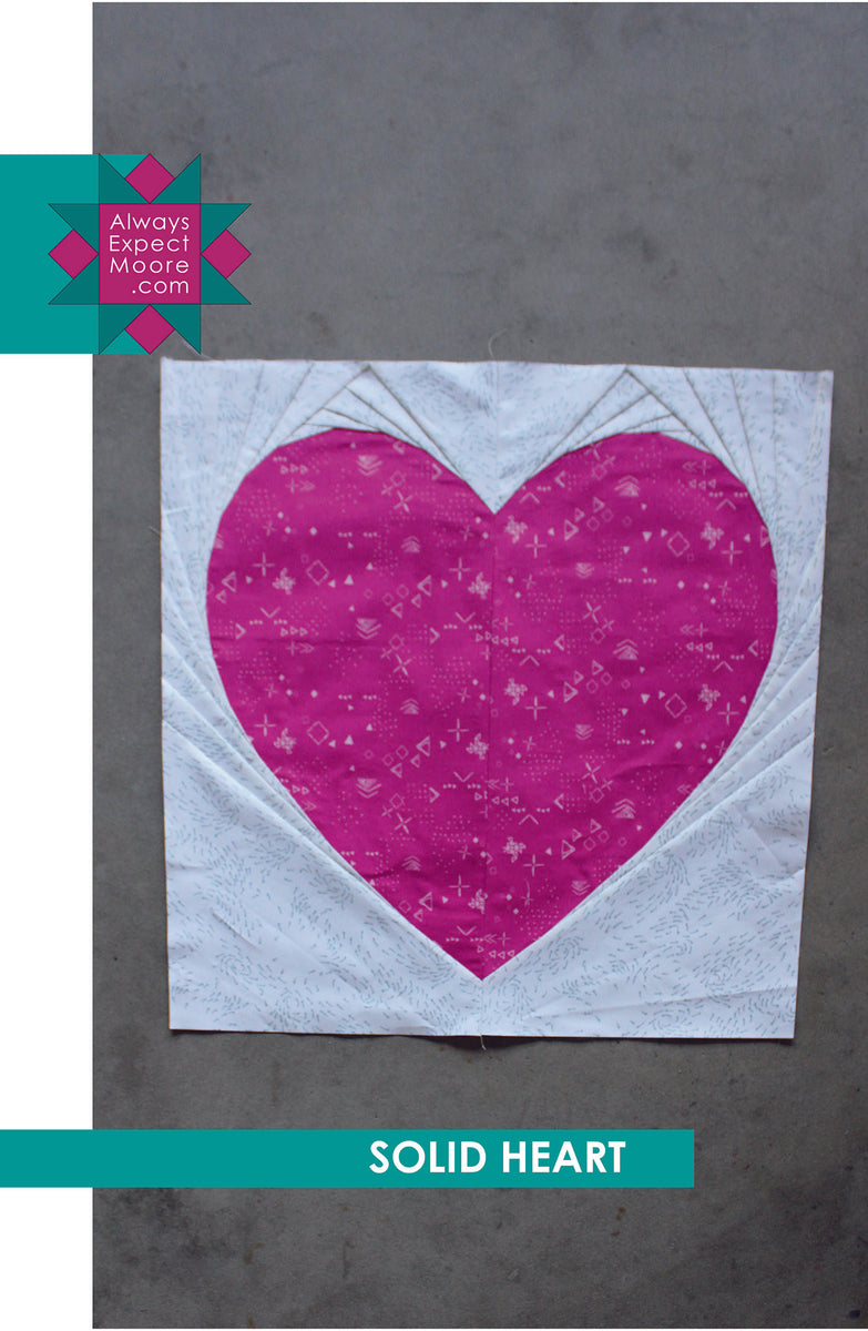 Solid Heart - Foundation Pieced Heart (Digital Download) – Carolina Moore