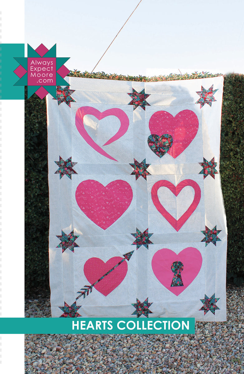 Hearts Collection - Foundation Pieced Hearts Quilt (Digital Download ...