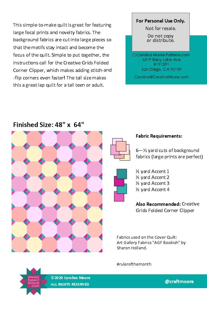 Harlequin Quilt Pattern - Digital Download – Carolina Moore